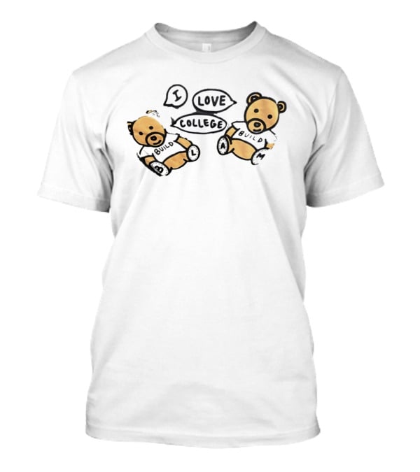 I Love College Build Bears Teddy Bear Campus T-Shirt