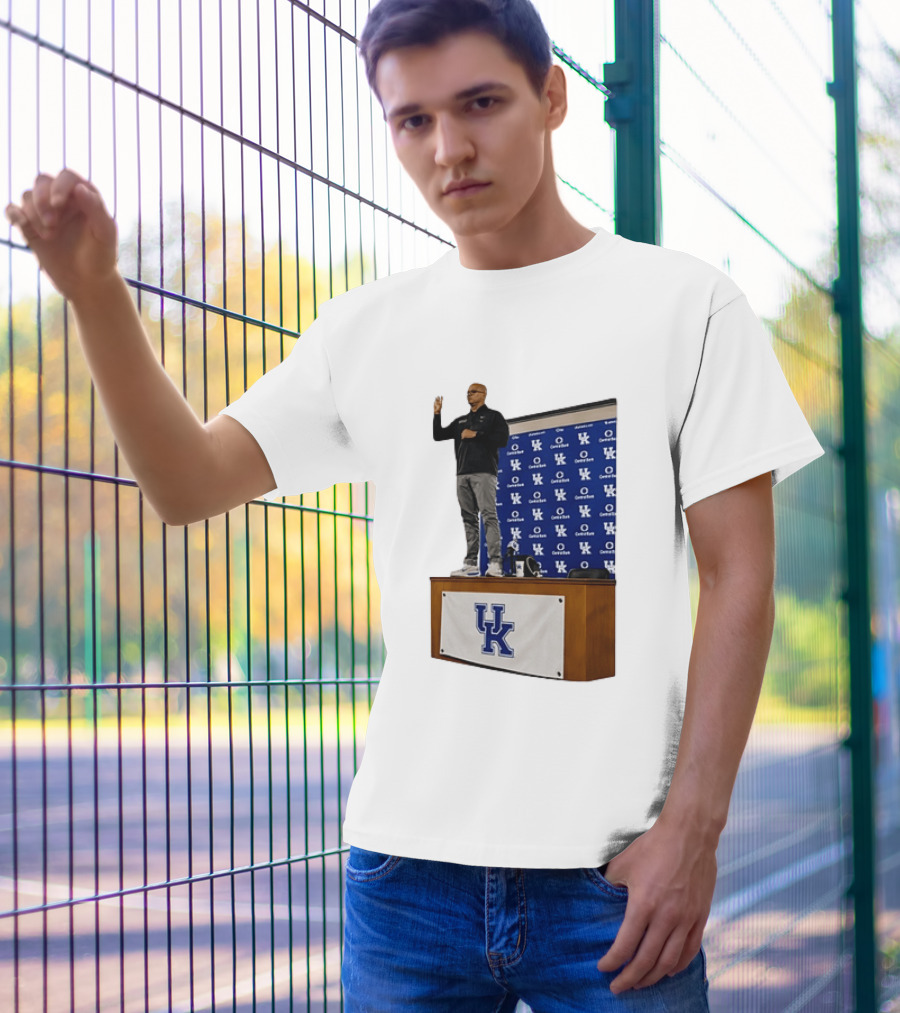 Mark Pope UK Wildcats Kentucky Basketball Coach Press Conference T-Shirt