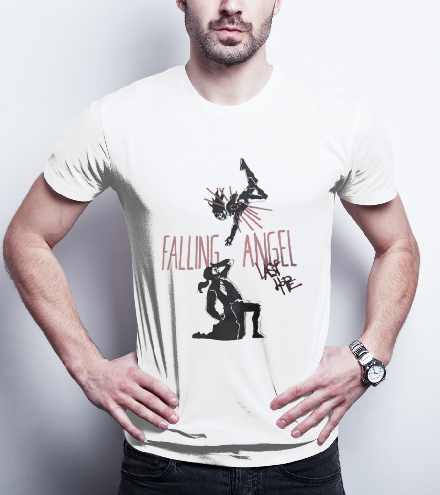 Falling Angel Last Hope Dark Fantasy Gothic T-Shirt