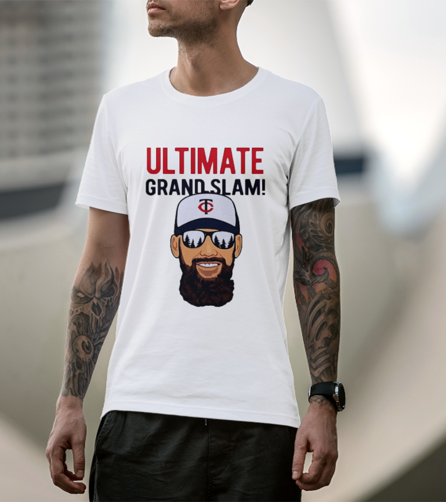 Minnesota Twins Ultimate Grand Slam MLB Bearded Player With Sunglasses T-Shirt