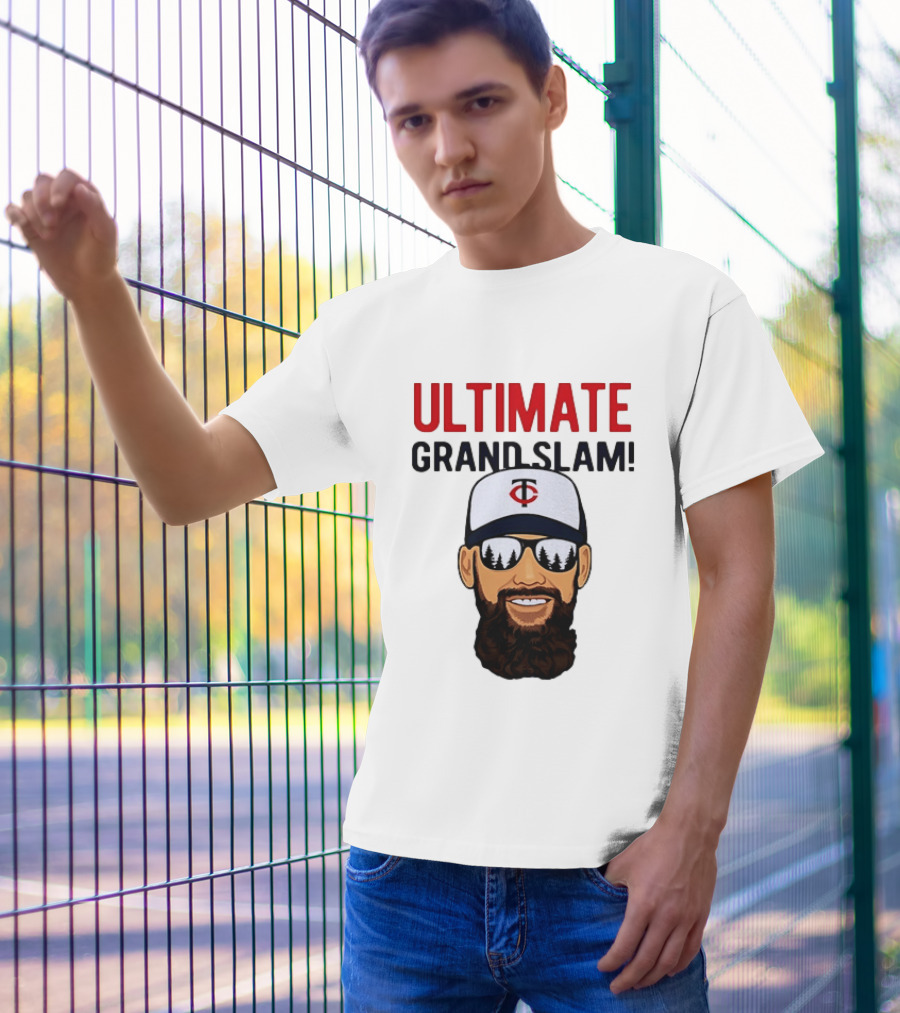 Minnesota Twins Ultimate Grand Slam MLB Bearded Player With Sunglasses T-Shirt