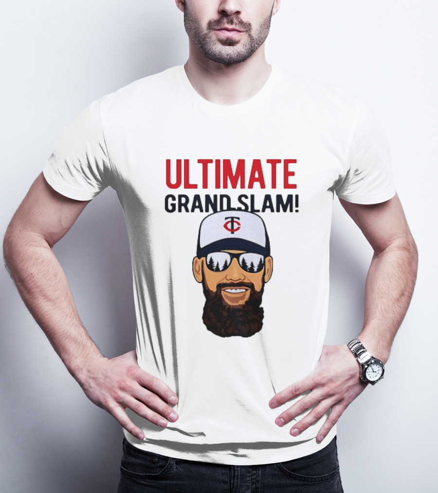 Minnesota Twins Ultimate Grand Slam MLB Bearded Player With Sunglasses T-Shirt