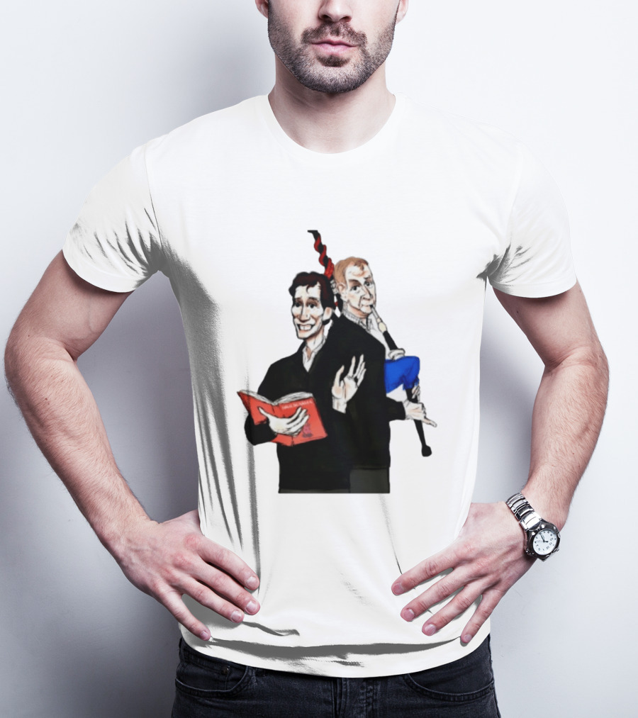 The Rest Is Politics Rory Stewart Red Book Talking Figure Cartoon T-Shirt