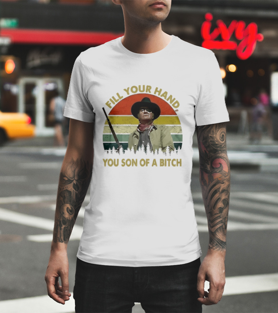 John Wayne The Duke Fill Your Hand Vintage Western T-Shirt