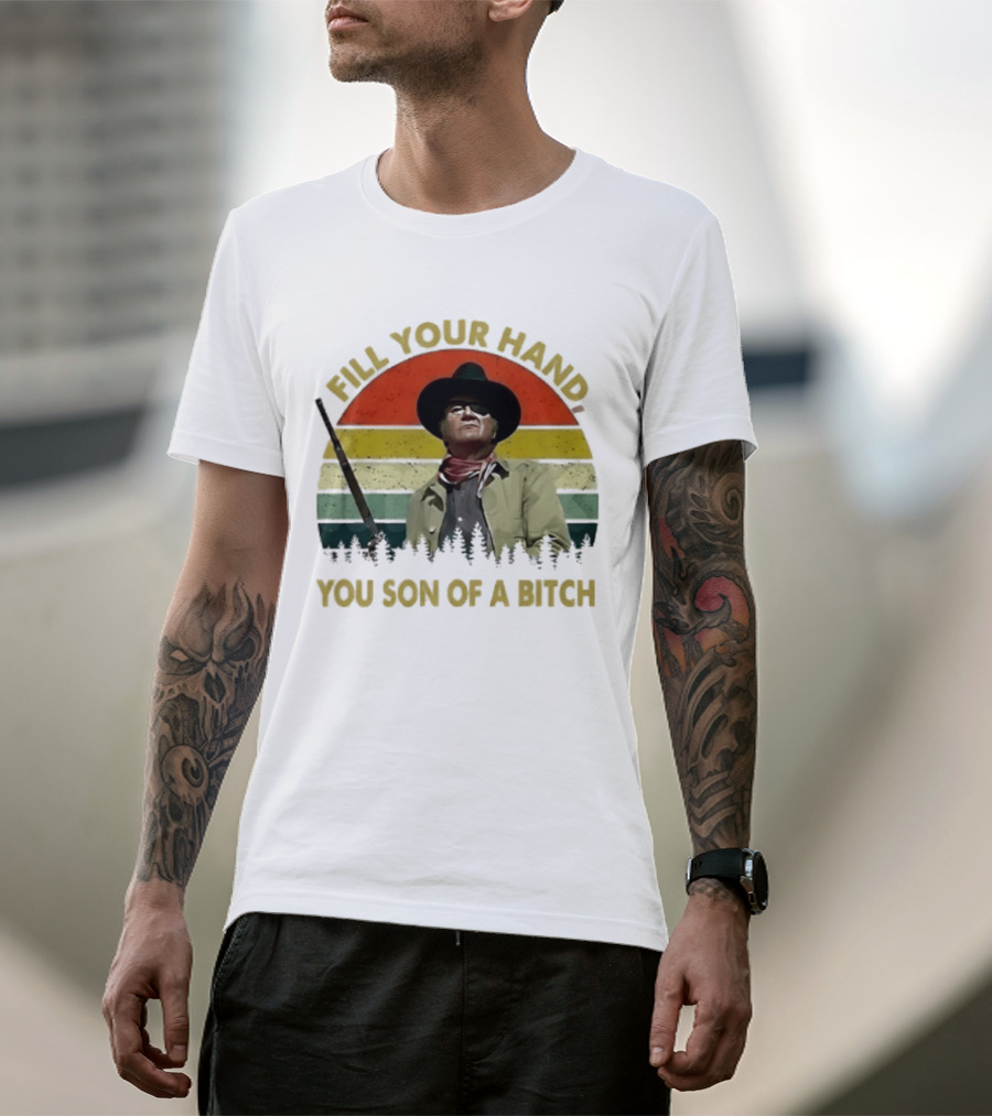 John Wayne The Duke Fill Your Hand Vintage Western T-Shirt