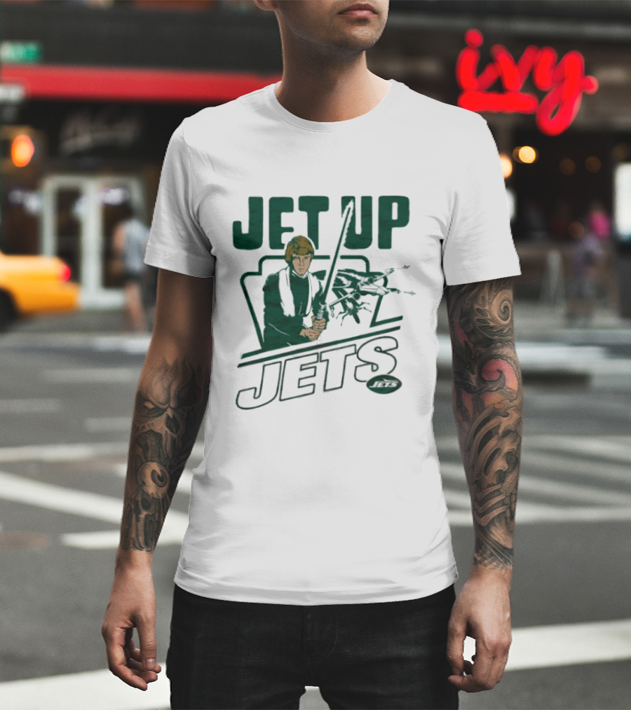 Jet Up Star Wars Luke New York Jets Collaboration T-Shirt