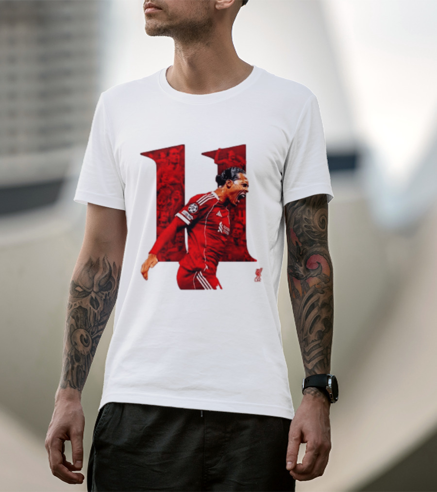 Virgil Van Dijk Liverpool Fifpro World 11 Champions League Star T-Shirt