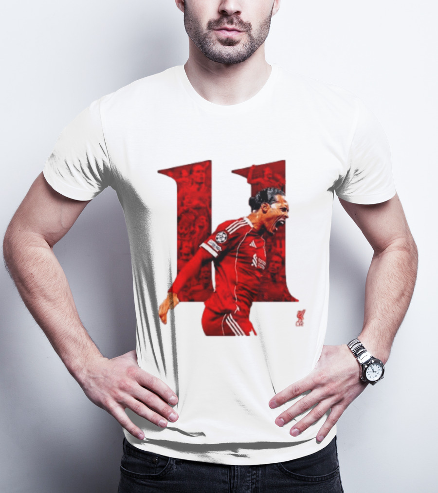 Virgil Van Dijk Liverpool Fifpro World 11 Champions League Star T-Shirt