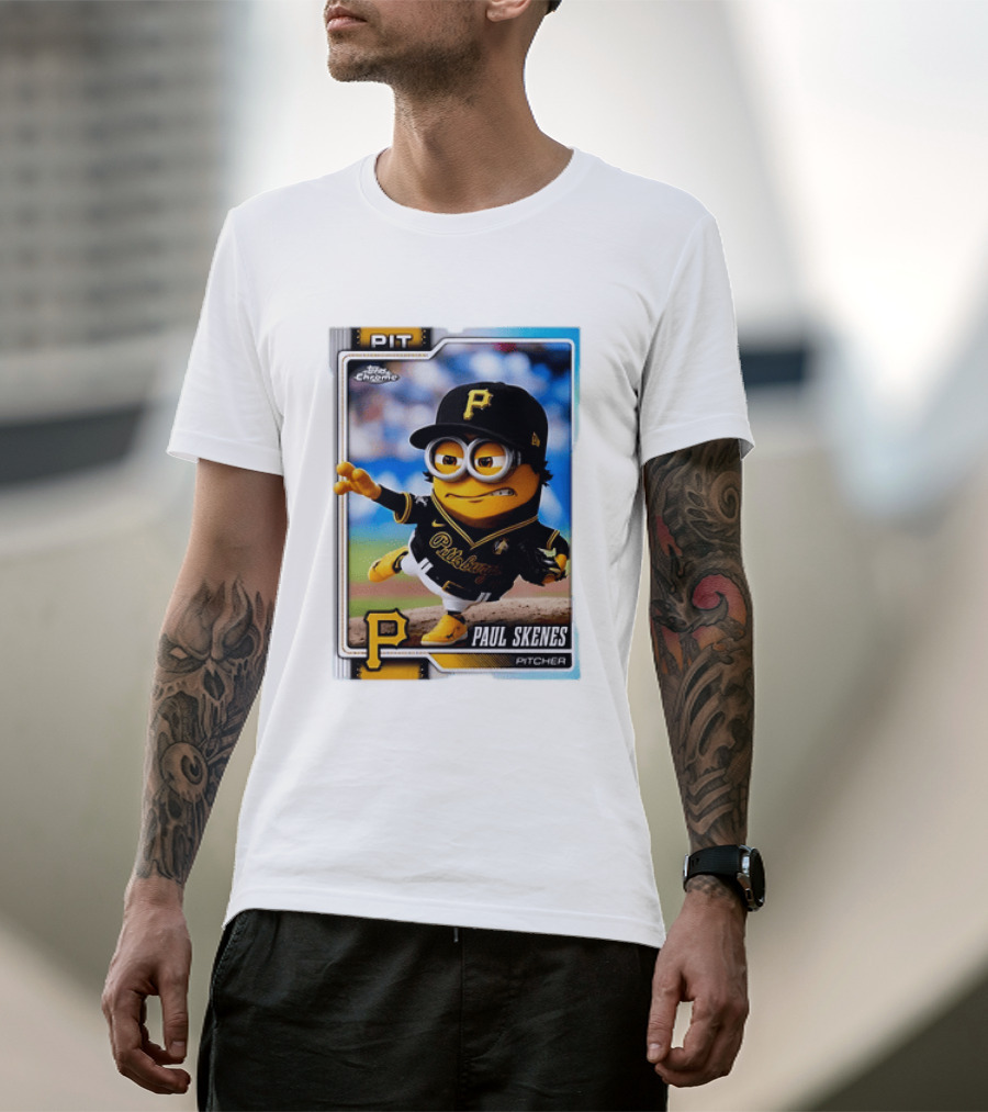 Paul Skenes Pittsburgh Pirates Minion Pitcher Topps Chrome Card PIT T-Shirt
