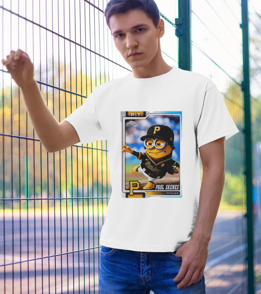 Paul Skenes Pittsburgh Pirates Minion Pitcher Topps Chrome Card PIT T-Shirt