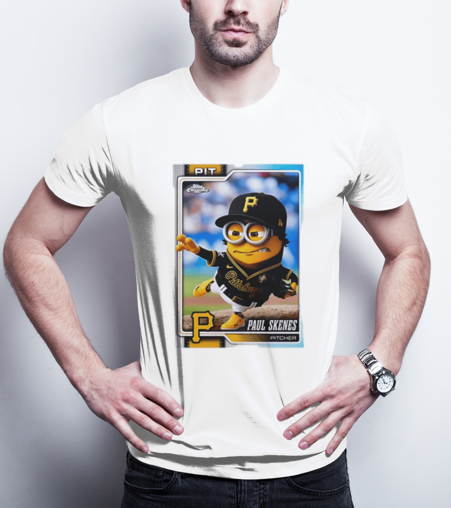 Paul Skenes Pittsburgh Pirates Minion Pitcher Topps Chrome Card PIT T-Shirt