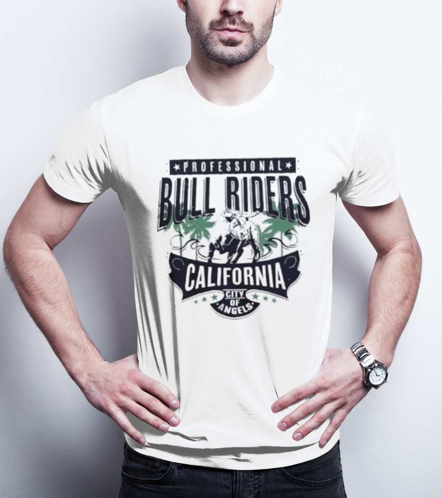 Professional Bull Riders California Ride The Nights Anaheim City Of Angels T-Shirt
