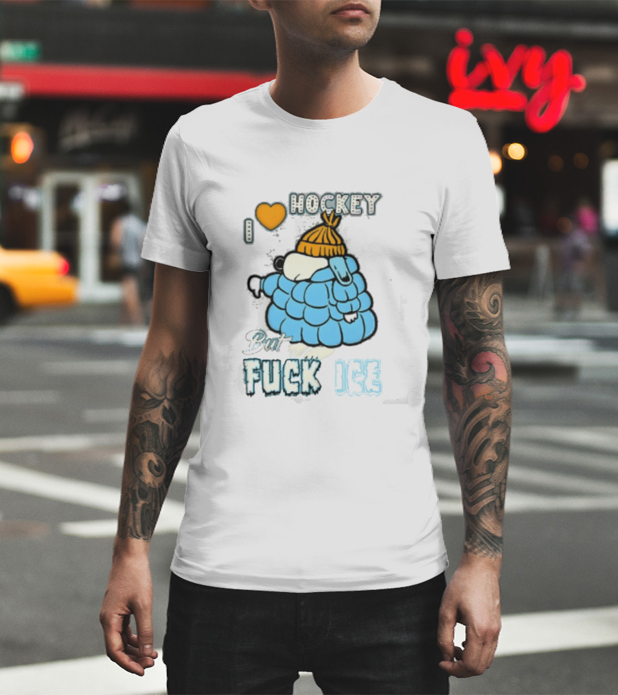 I Love Hockey But Fuck Ice Funny Winter Sports Fan T-Shirt