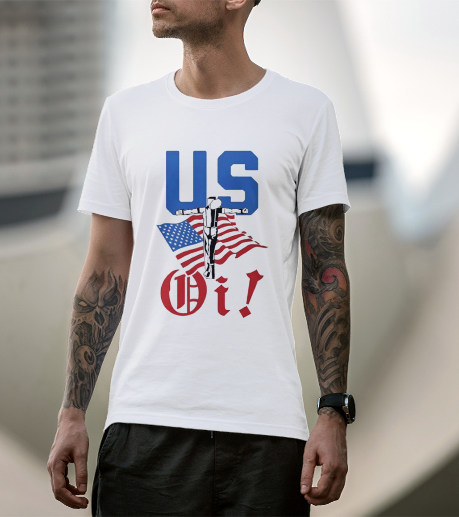 US Oi American Flag Punk Rock Skinhead Culture T-Shirt