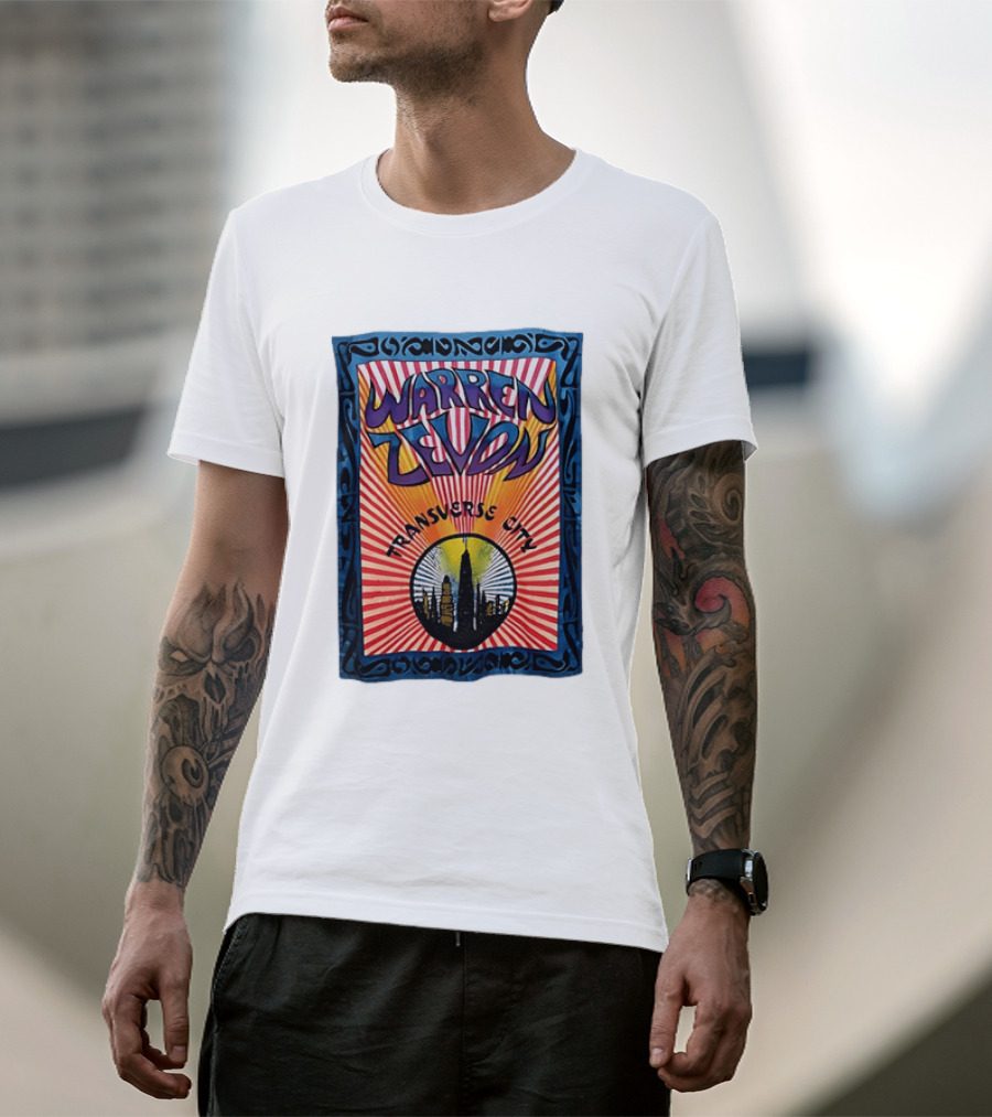 Warren Zevon Transverse City Psychedelic Rock Skyline T-Shirt