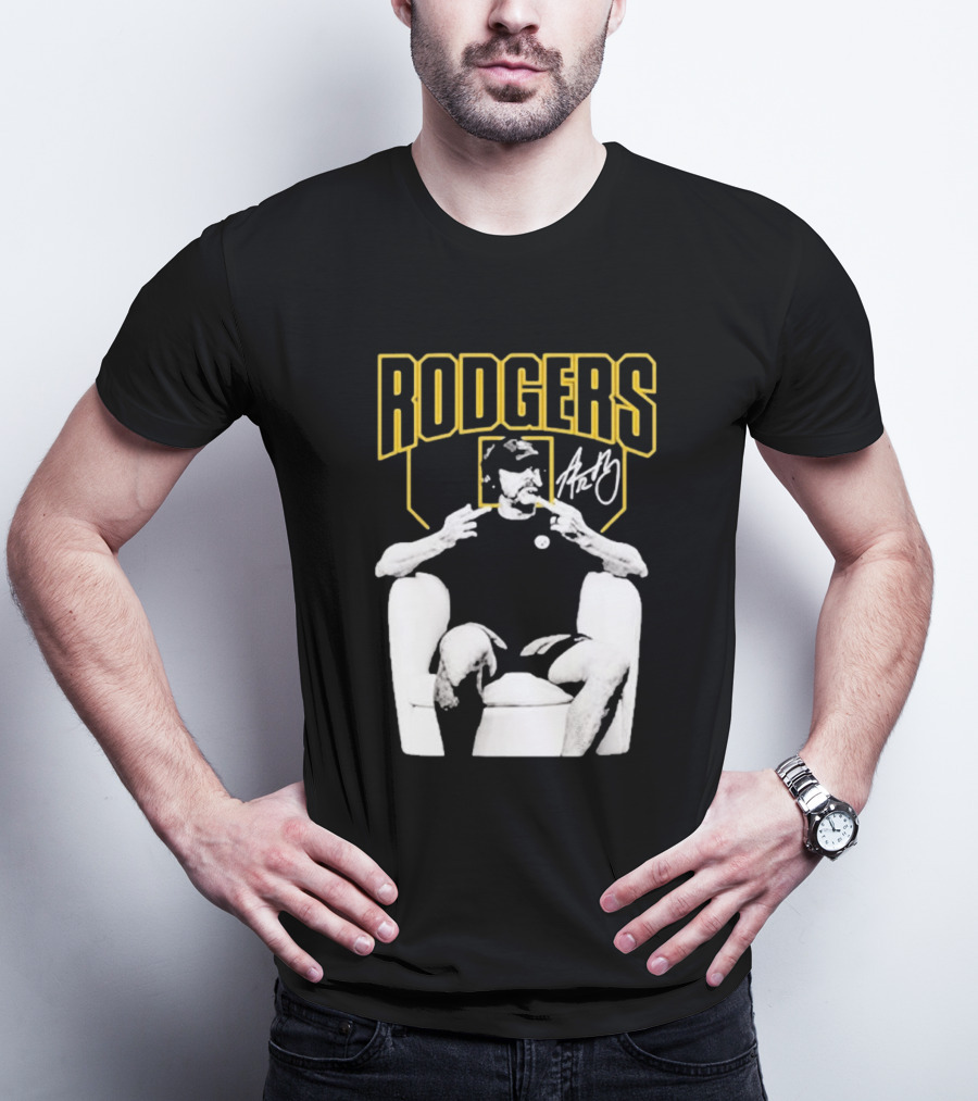 Rodgers Absolute Coward Double Middle Finger Pittsburgh Steelers T-Shirt