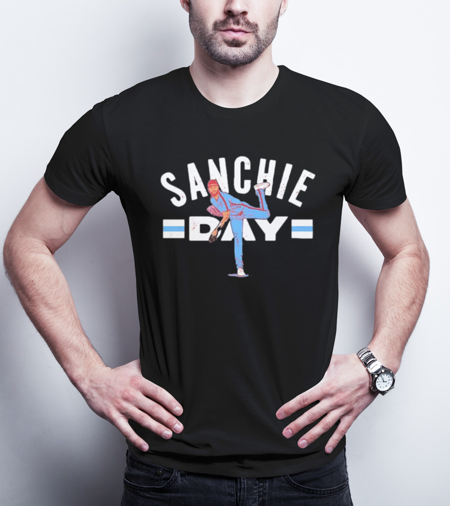 Sanchie Day Philadelphia Phillies Throwing Position T-Shirt