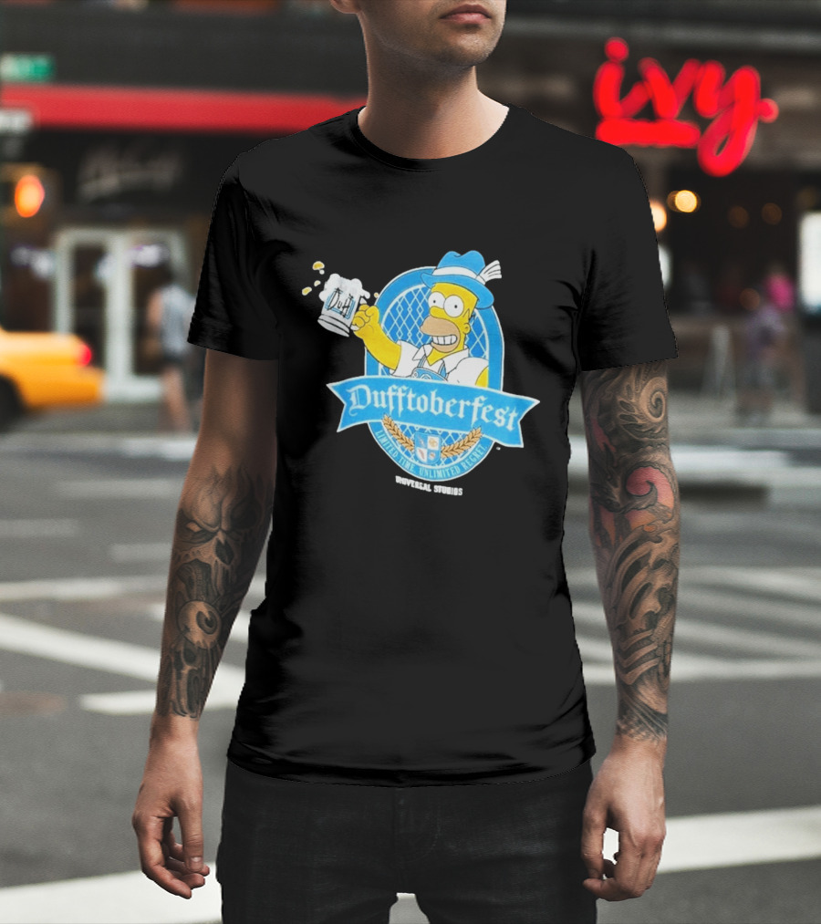 Simpsons Homer Dufftoberfest Universal Studios Unlimited Time Unlimited Regret T-Shirt