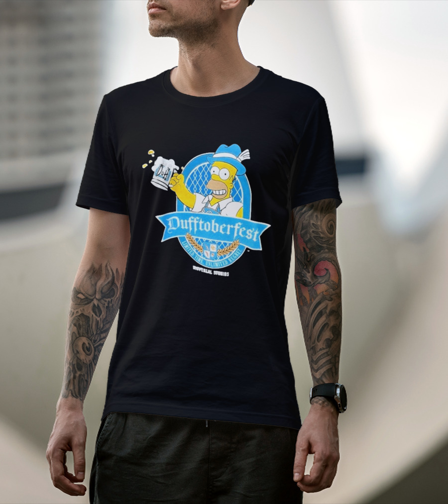 Simpsons Homer Dufftoberfest Universal Studios Unlimited Time Unlimited Regret T-Shirt