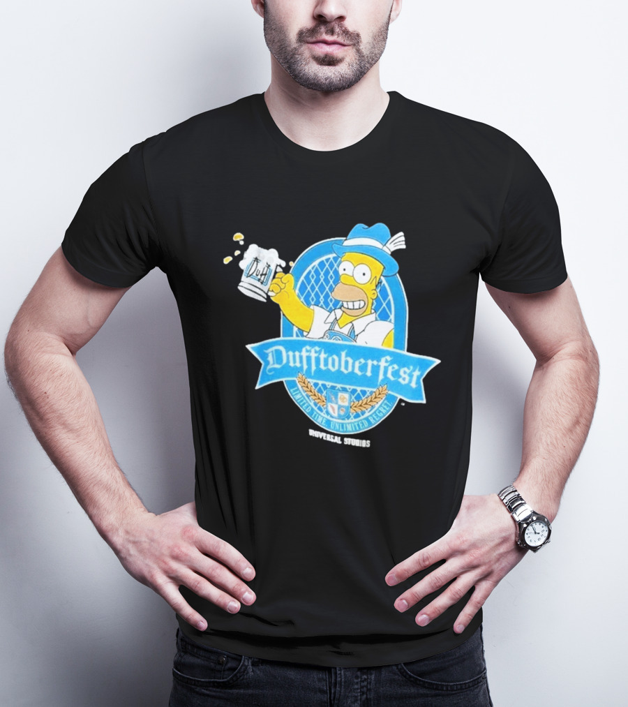 Simpsons Homer Dufftoberfest Universal Studios Unlimited Time Unlimited Regret T-Shirt