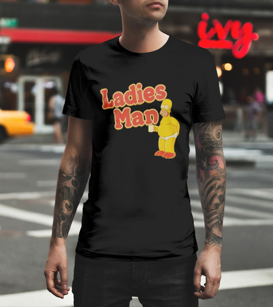 Ladies Man Homer Simpson The Simpsons Cartoon T-Shirt
