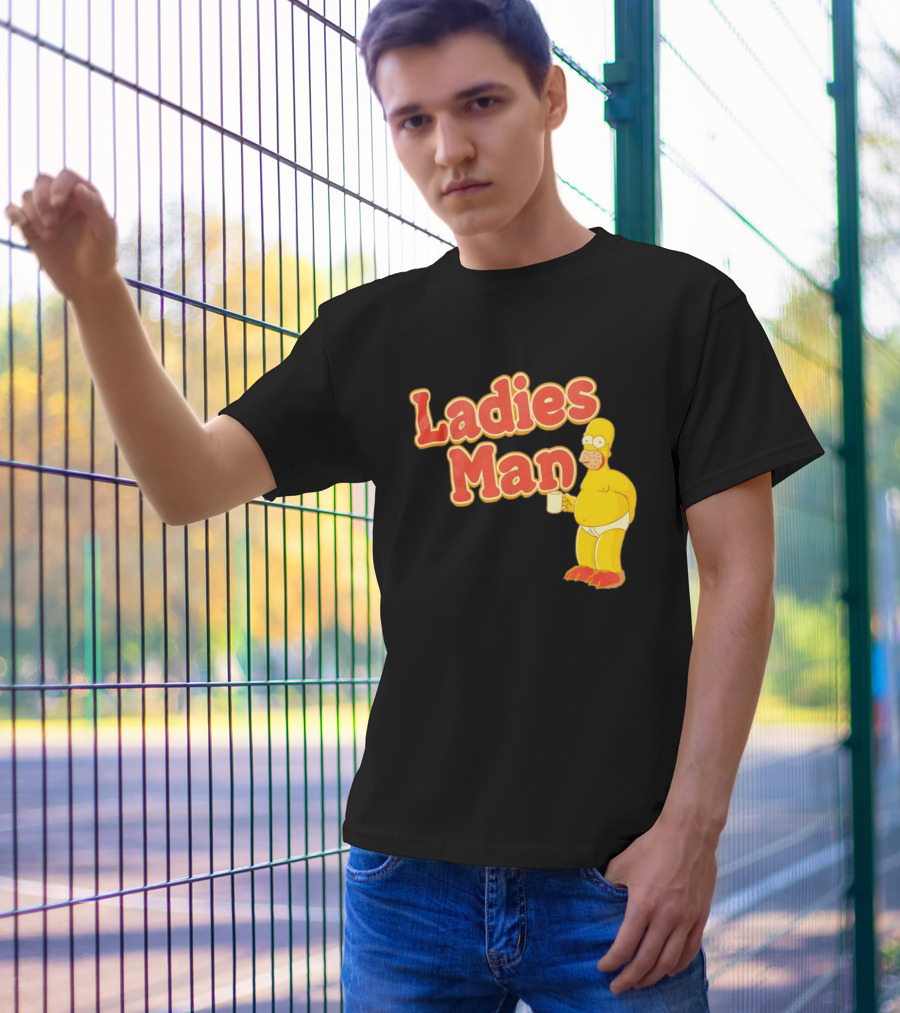 Ladies Man Homer Simpson The Simpsons Cartoon T-Shirt