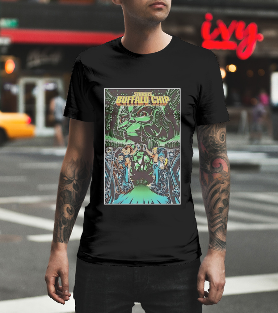 Sturgis Buffalo Chip The Best Party Anywhere Motorcycle Event Darth Vader Mashup T-Shirt