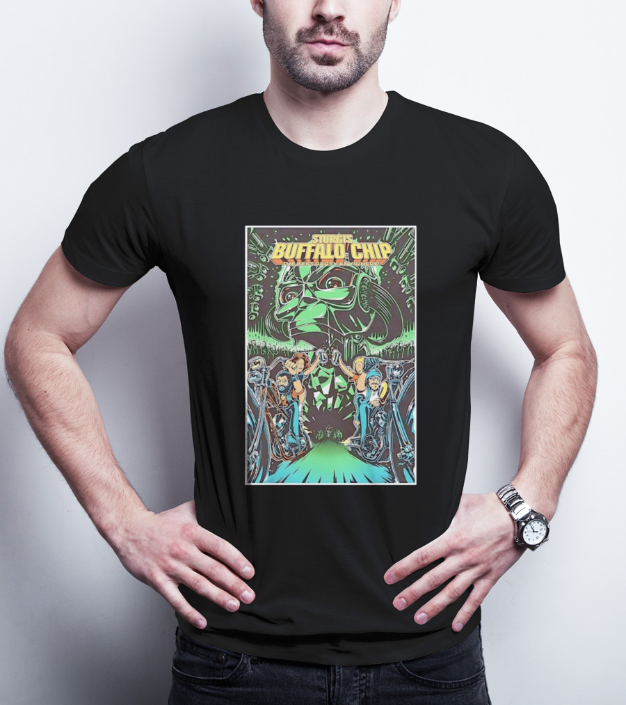 Sturgis Buffalo Chip The Best Party Anywhere Motorcycle Event Darth Vader Mashup T-Shirt