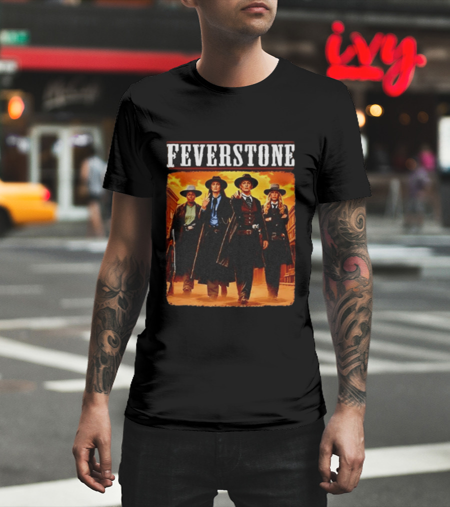 Feverstone Western Outlaws Indiana Fever WNBA Players As Gunfighter Team T-Shirt