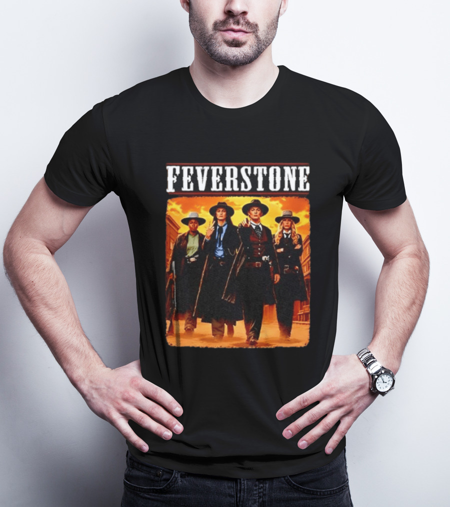 Feverstone Western Outlaws Indiana Fever WNBA Players As Gunfighter Team T-Shirt