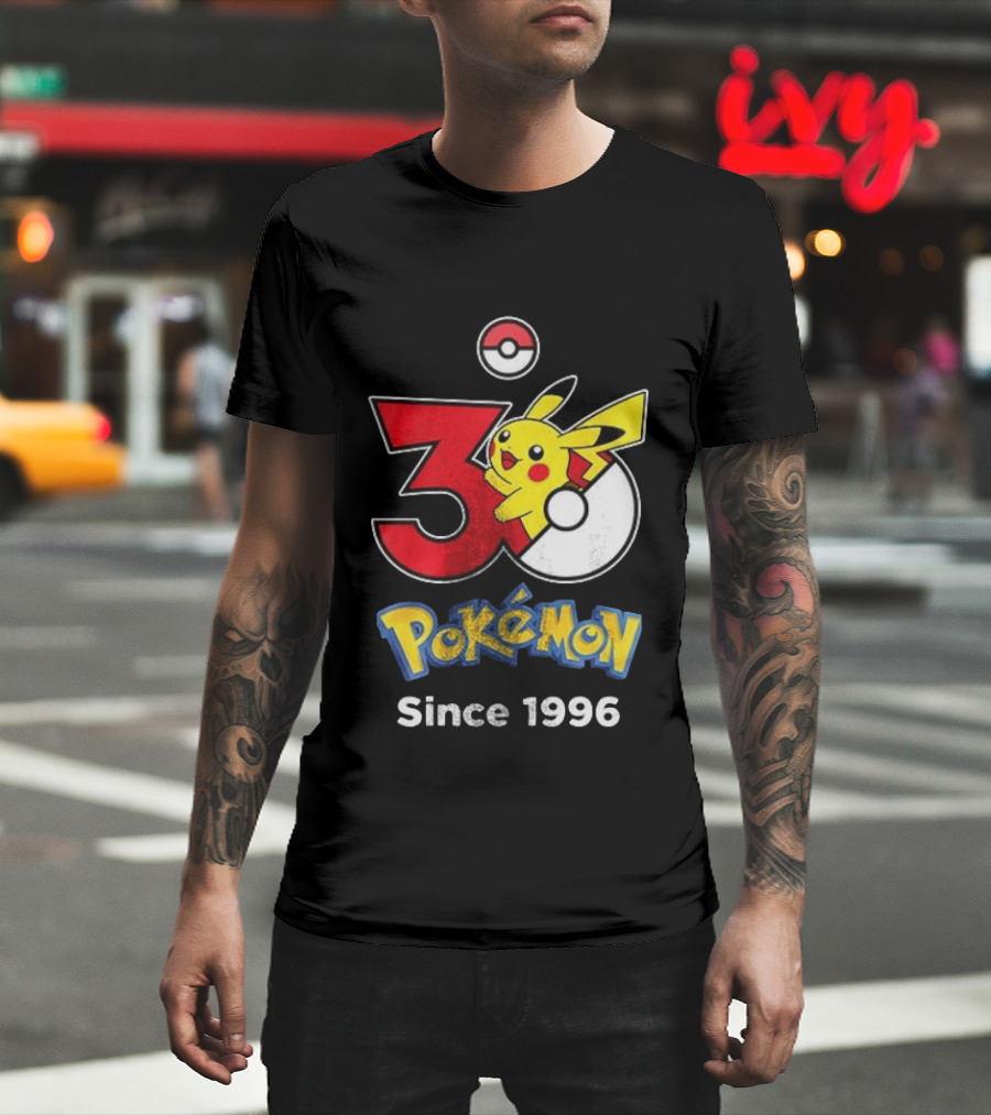 Tampa Bay Buccaneers X Pokemon 30th Anniversary Pikachu Since 1996 Celebration T-Shirt