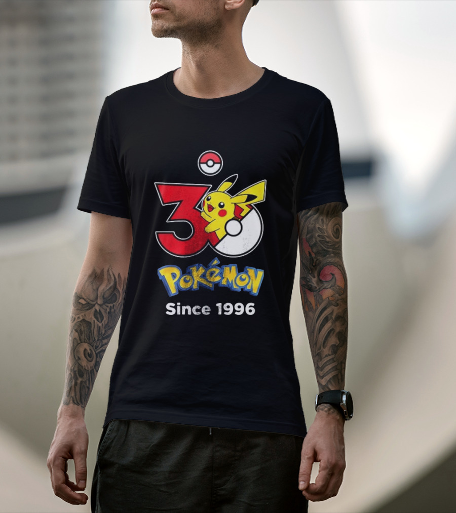 Tampa Bay Buccaneers X Pokemon 30th Anniversary Pikachu Since 1996 Celebration T-Shirt