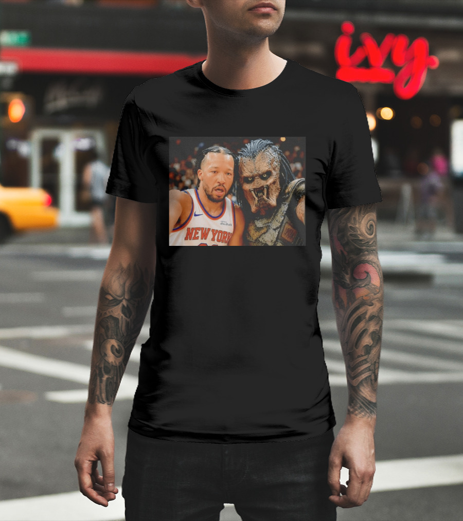New York Knicks Jalen Brunson And Predator Basketball Encounter T-Shirt