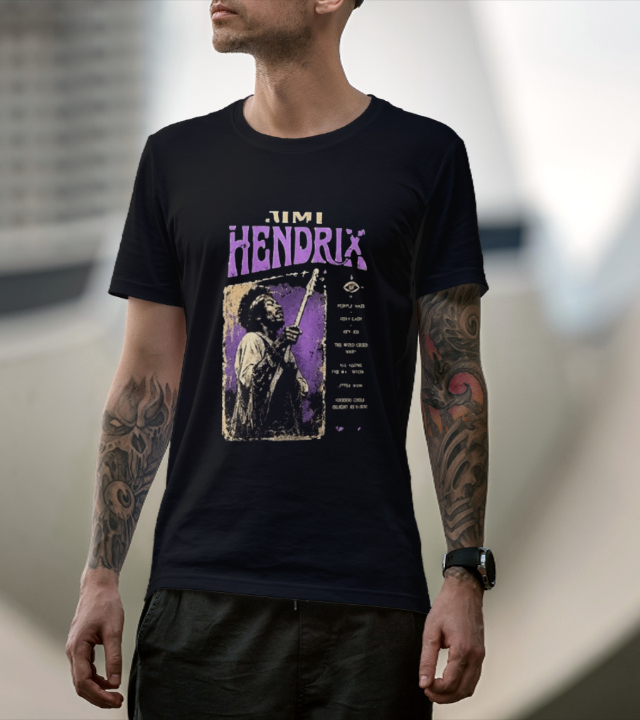 Jimi Hendrix Psychedelic Experience Are You Experienced Track List T-Shirt