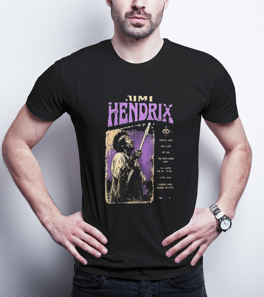 Jimi Hendrix Psychedelic Experience Are You Experienced Track List T-Shirt