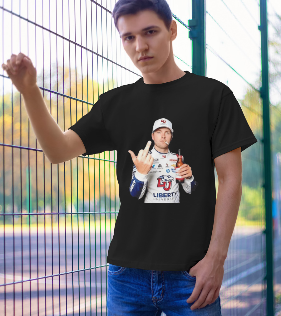 William Byron Liberty University Middle Finger Hendrick Motorsports NASCAR T-Shirt