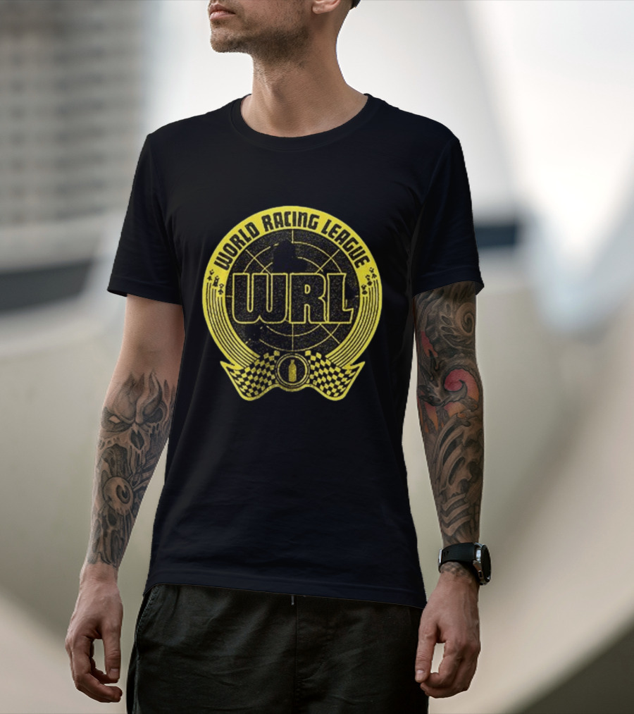 World Racing League WRL Racing Checkered T-Shirt