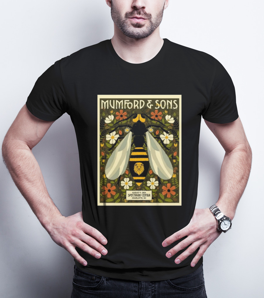 Mumford And Sons Event August 9 2026 Spectrum Center Charlotte NC T-Shirt