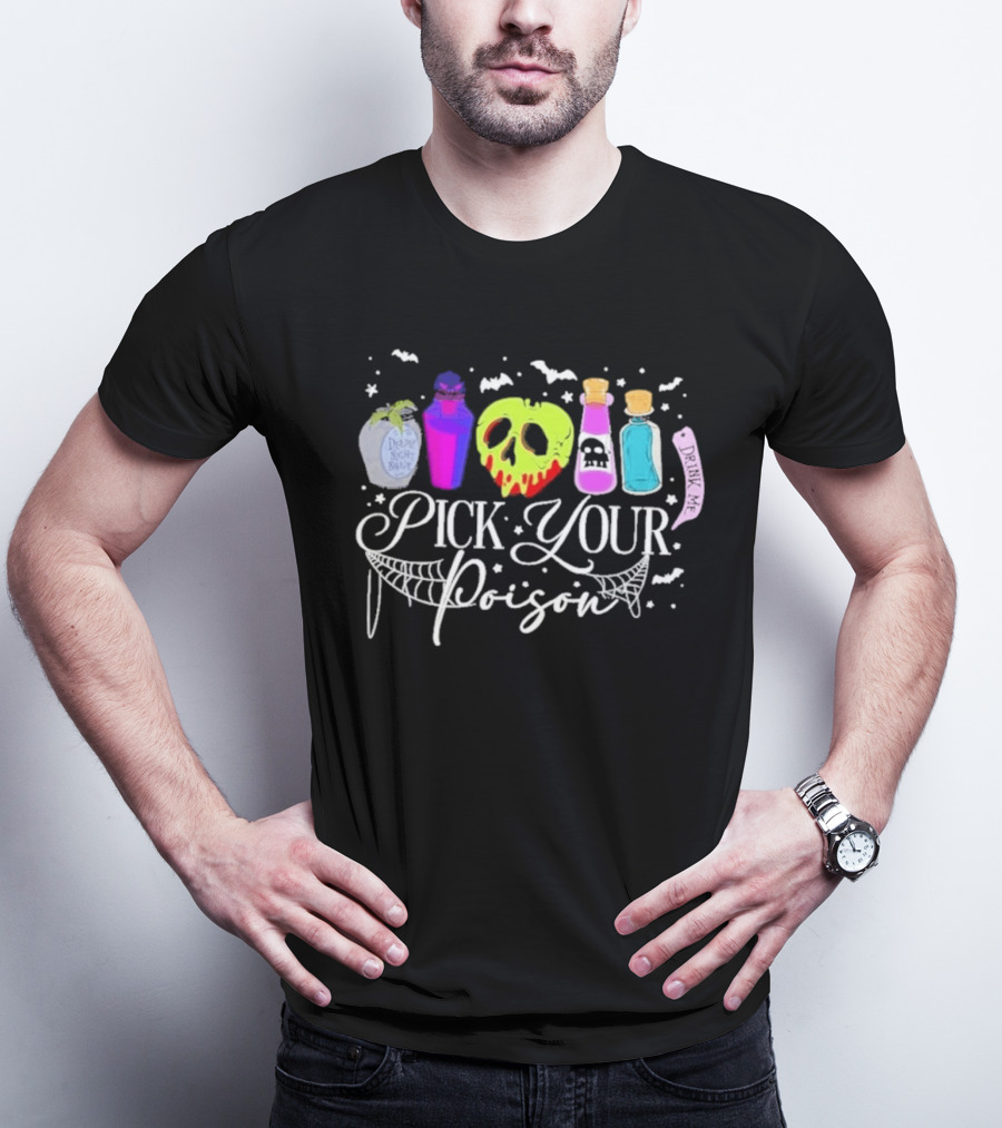 Disney Villains Pick Your Poison Halloween Potion Bottles T-Shirt