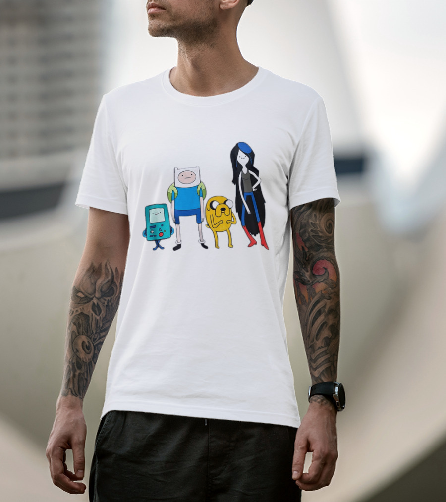 Adventure Time Finn Jake BMO Marceline Character Lineup T-Shirt
