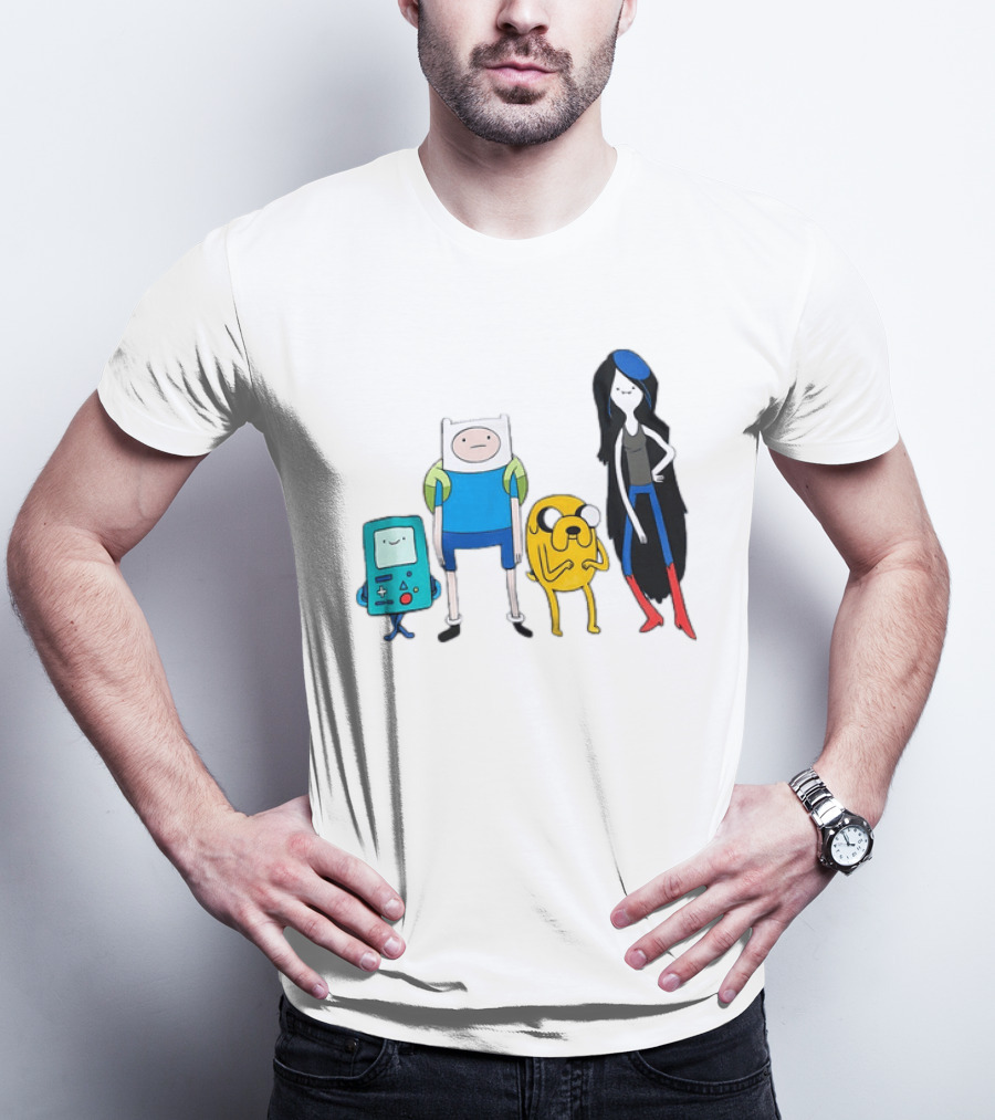 Adventure Time Finn Jake BMO Marceline Character Lineup T-Shirt