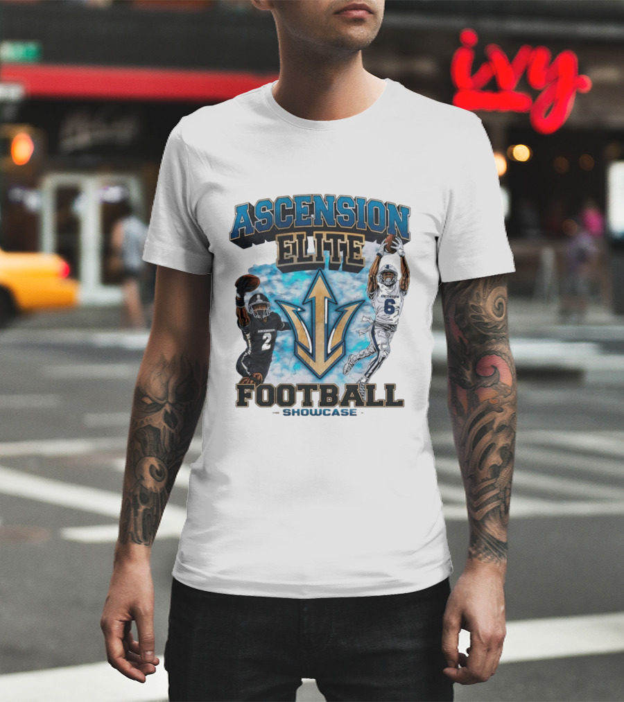 Ascension Elite Football Players 2 And 6 Showcase Sky Clouds T-Shirt