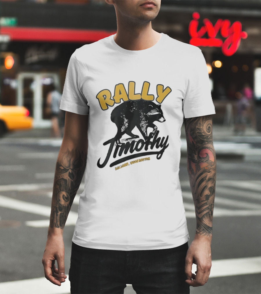 Rally Timothy Ballard Washington Black Raccoon T-Shirt