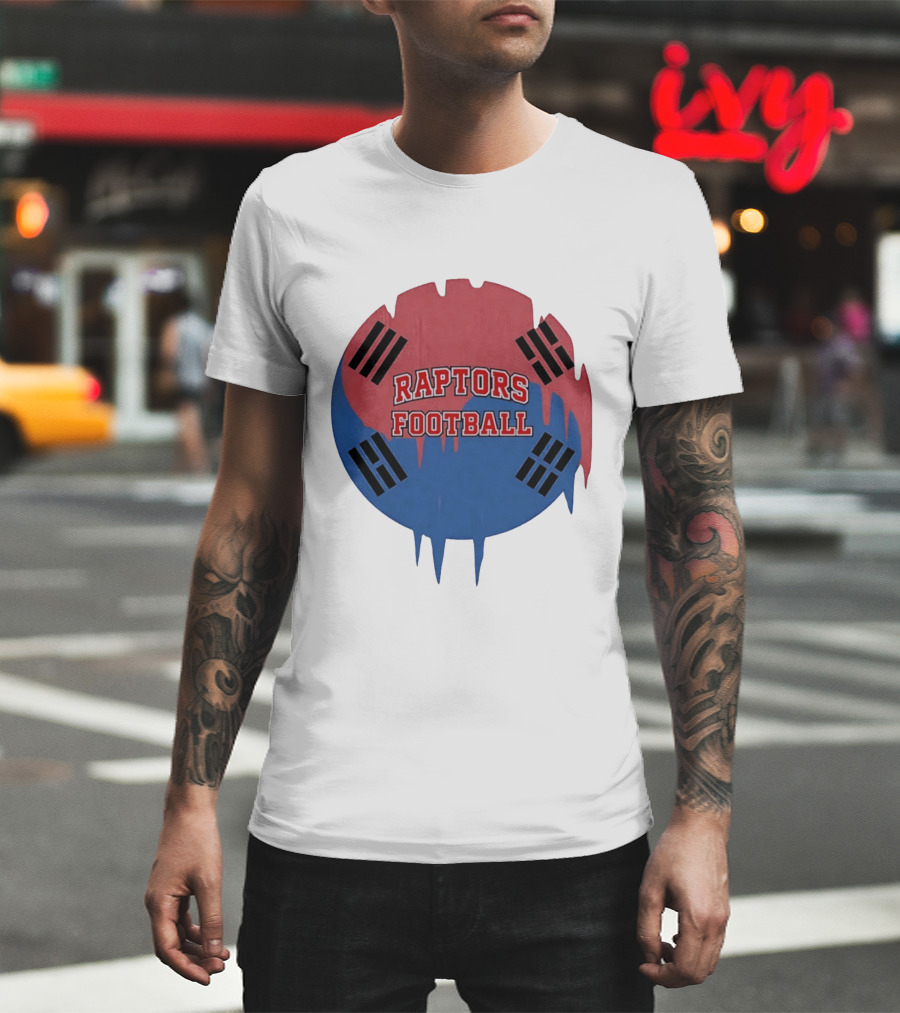 Raptors Football South Korean Flag Color T-Shirt