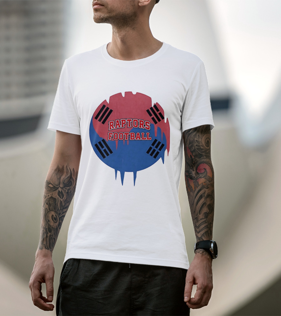 Raptors Football South Korean Flag Color T-Shirt