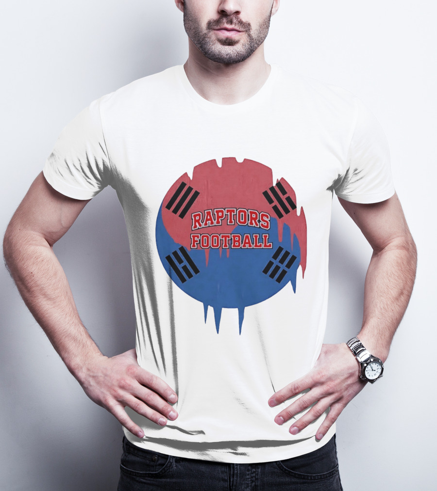 Raptors Football South Korean Flag Color T-Shirt