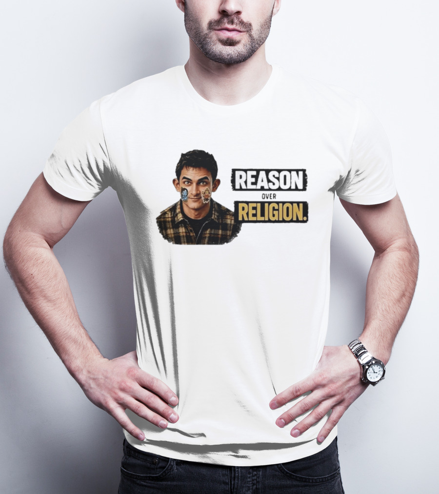 Reason Over Religion Intellectual Message T-Shirt