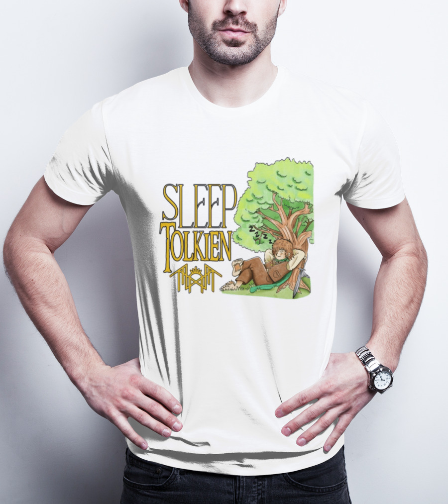 Sleep Tolkien Hobbit Nap Under Tree Fantasy T-Shirt