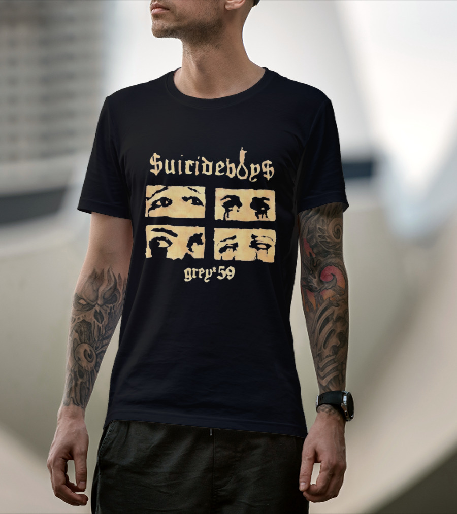 Suicideboys Grey 59 Distressed Eyebrow T-Shirt