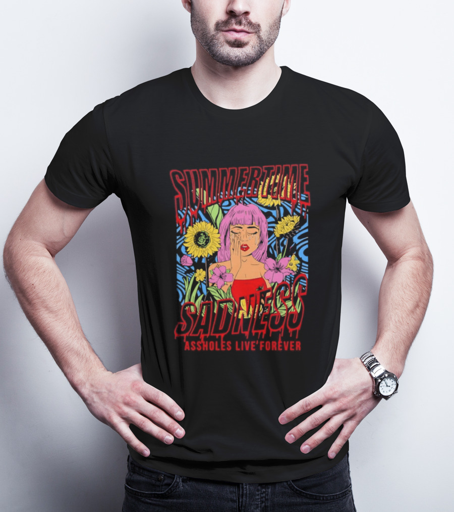 Summertime Sadness Assholes Live Forever Sunflower Woman T-Shirt
